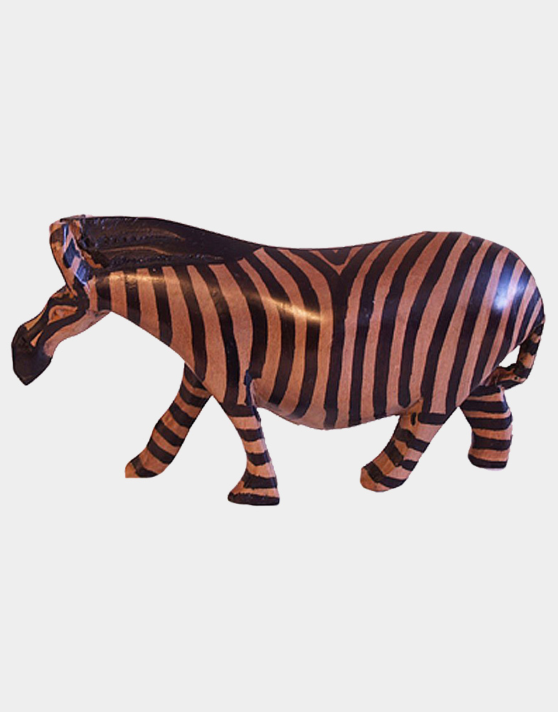 Hand Crafted Wooden Zebra